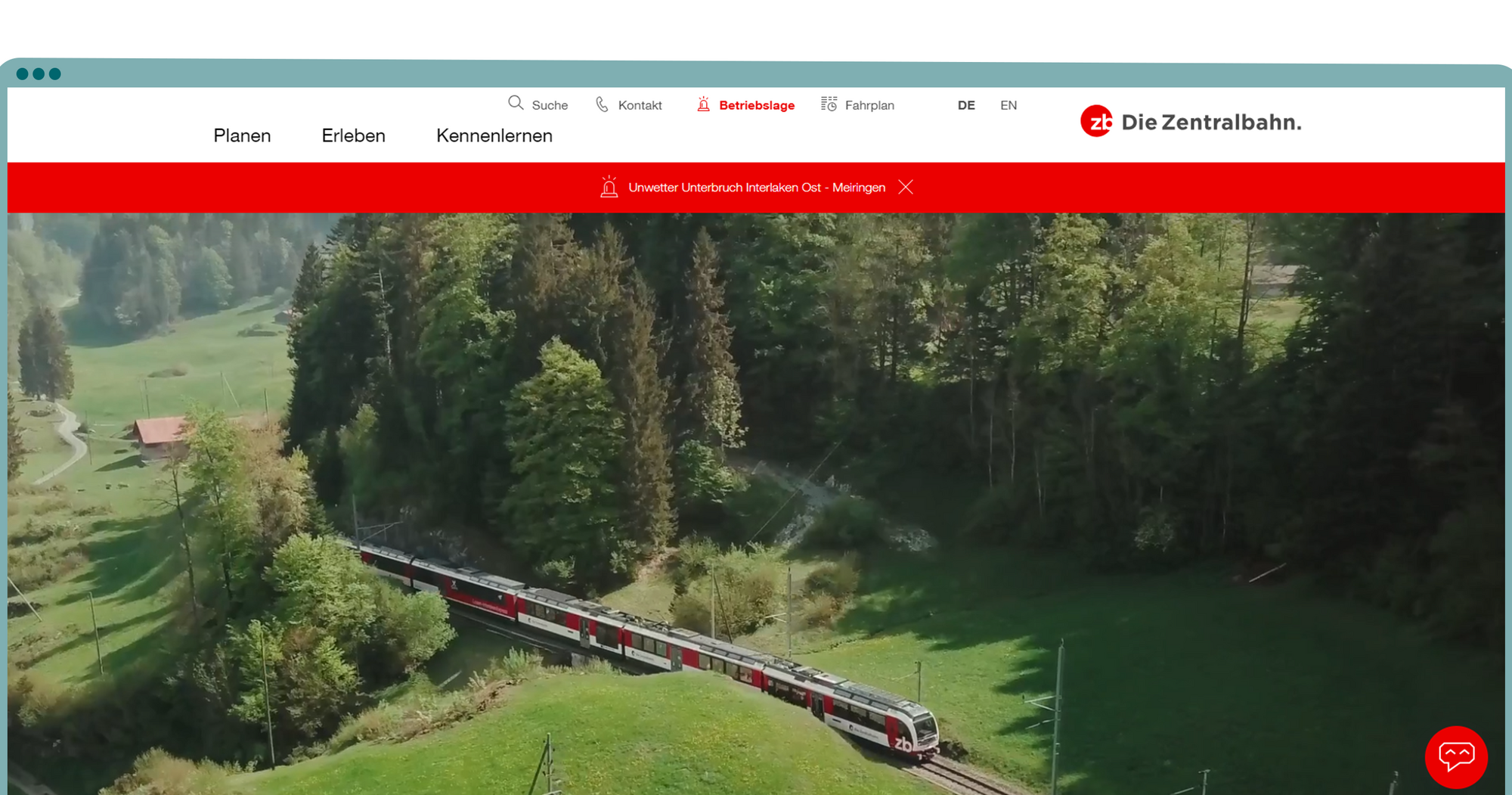 Digitale Plattform für die Zentralbahn. - internezzo ag